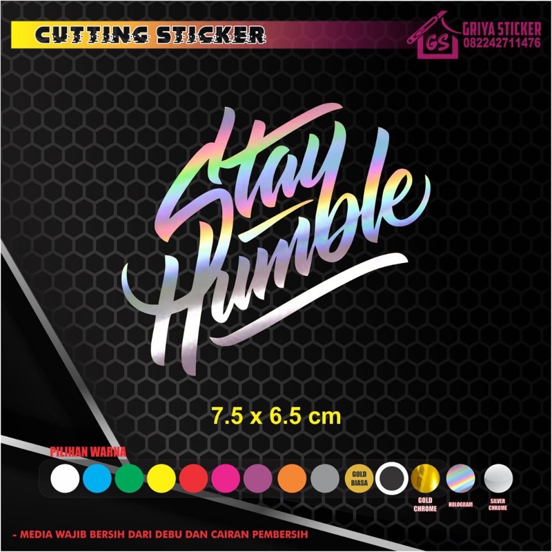 Stayhumble Sticker stay humble Motorcycle Helmet Car Sticker | Shopee ...