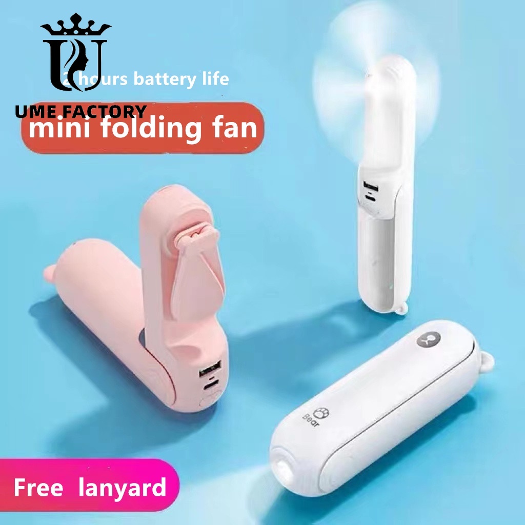 Handheld Mini Fan 3 IN 1 Hand Fan Portable USB Rechargeable Small ...