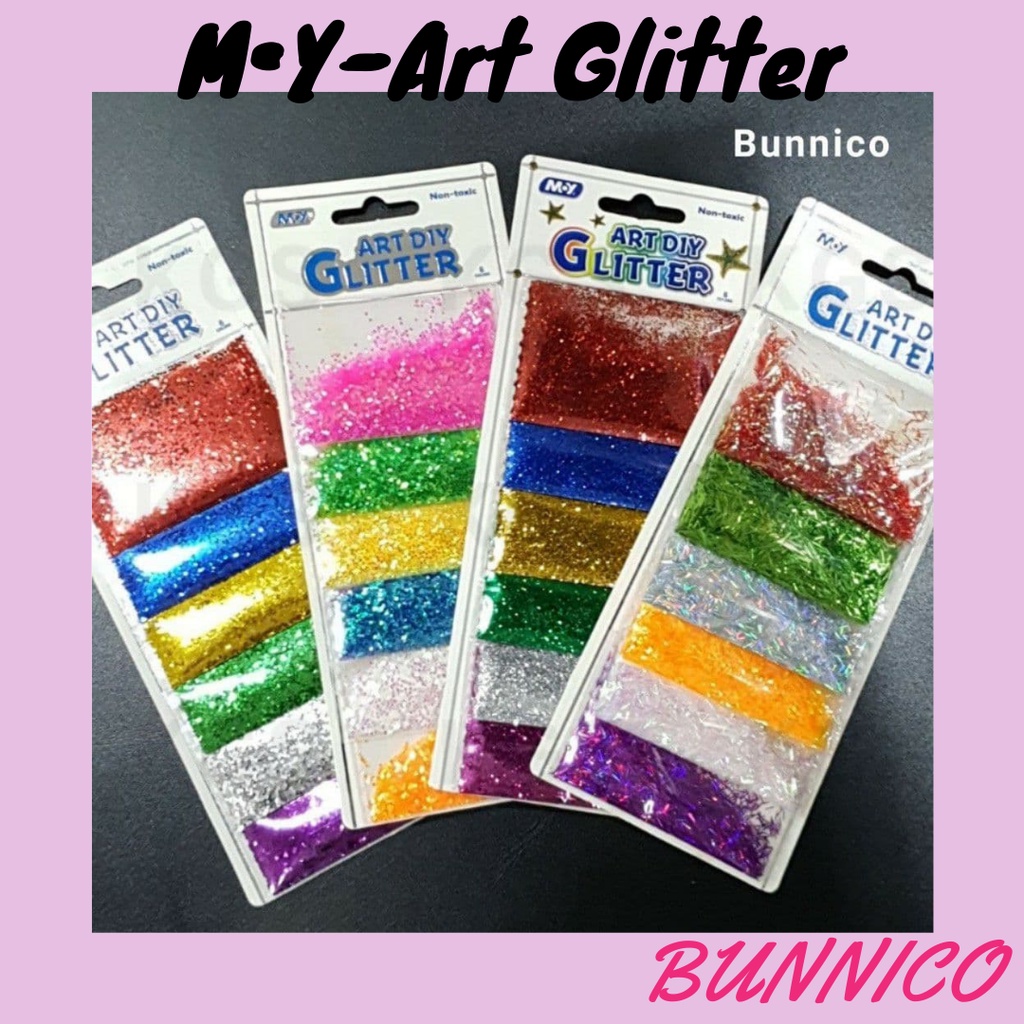 Glitter Pack Set (1Set 6Colour ) for art 金粉套装 (1套 有6个颜色) | Shopee Singapore