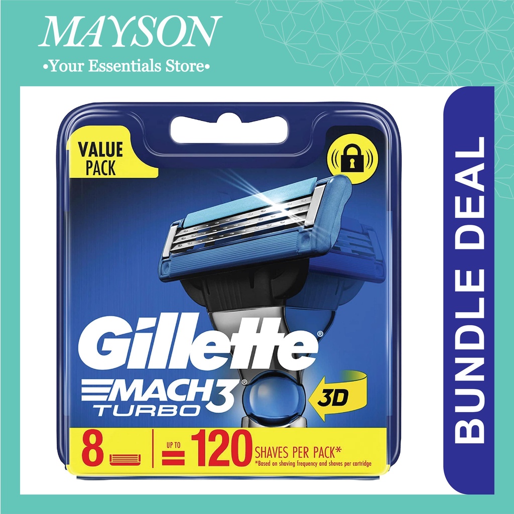 [Bundle Deal] Gillette Razor Cartridge Refill - Mach3 Turbo | 8 per ...