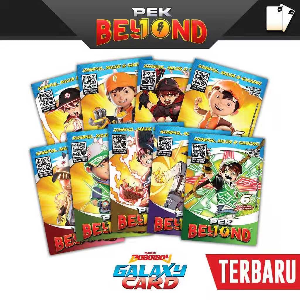 KIDZONE BoBoiBoy Galaxy Card : Pek Beyond (1 pack: 6 cards) | Shopee ...