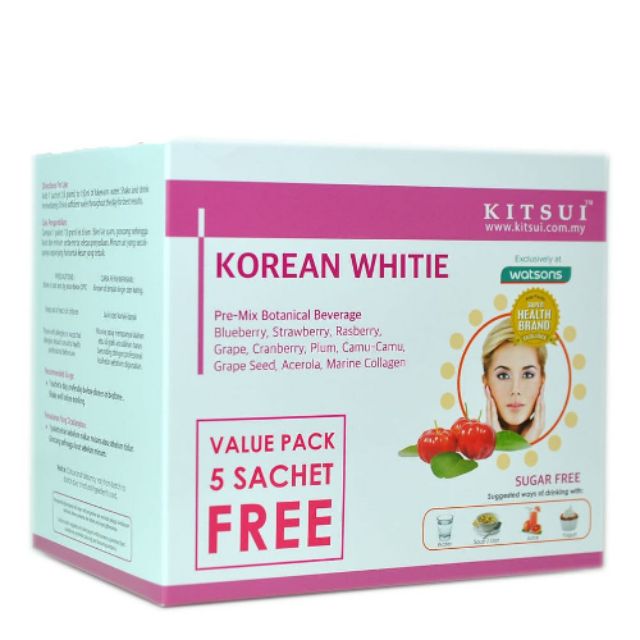 OFFER!! Kitsui Korean Whitie Value Pack 34 X 5g sachet (free 5 sachet ...