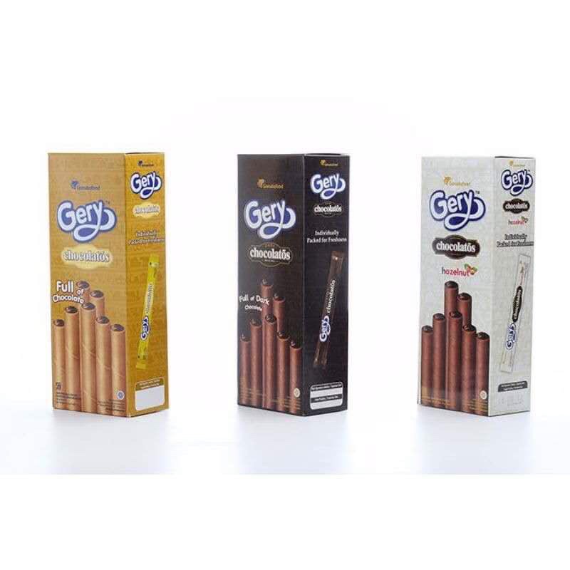Gery Chocolatos Hazelnut Wafer Roll (16g x 10 pcs x 1 box) | Shopee ...