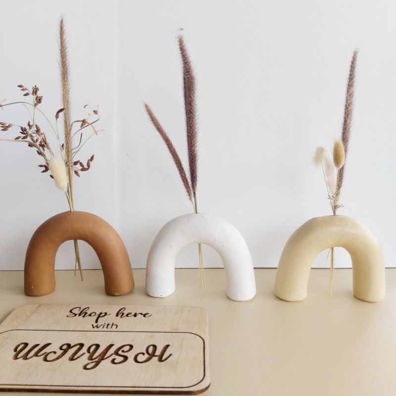 Earthy tone clay mini vase, nordic Flower vase, rustic vase, Ceramic ...