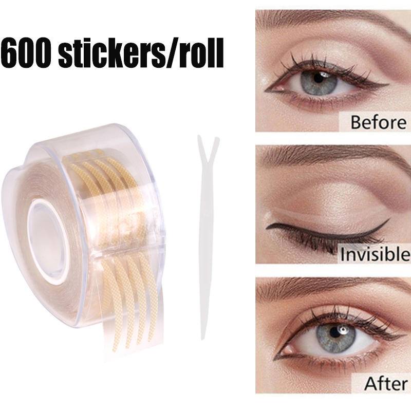 600Pcs/box Big Eyelid Tape Sticker Double Fold Self Adhesive Eyelid Tape Stickers Makeup Clear ...