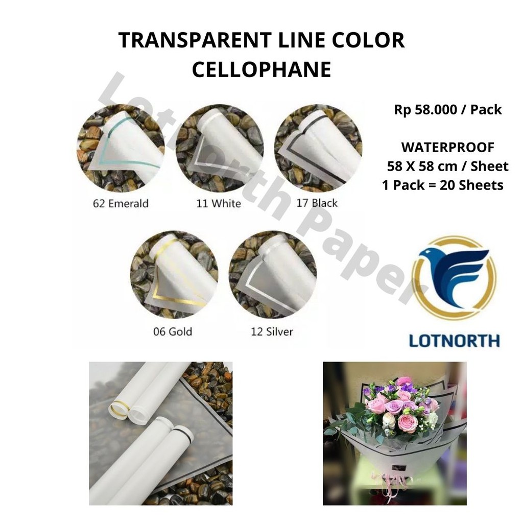 Cellophane TRANSPARENT LINE | Transparent CELLOPHANE LINE FLOWER PAPER ...