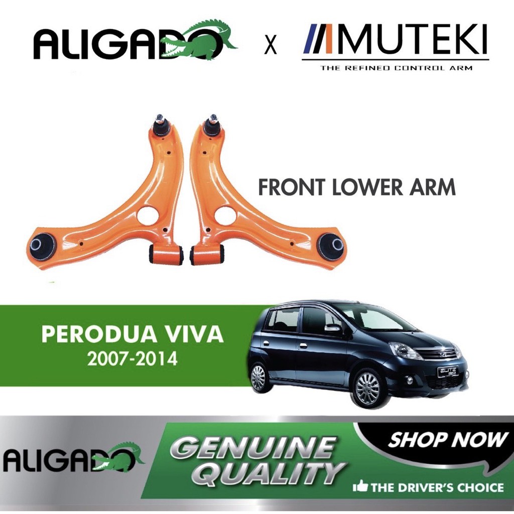 MUTEKI FRONT LOWER ARM FOR PERODUA VIVA (2007 - 2014) | Shopee Singapore