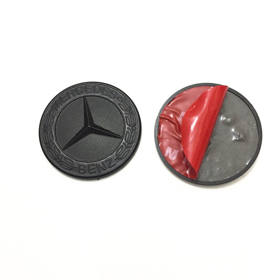 57mm Car hood bonnet logo sticker Rear trunk emblem for Mercedes Benz ...