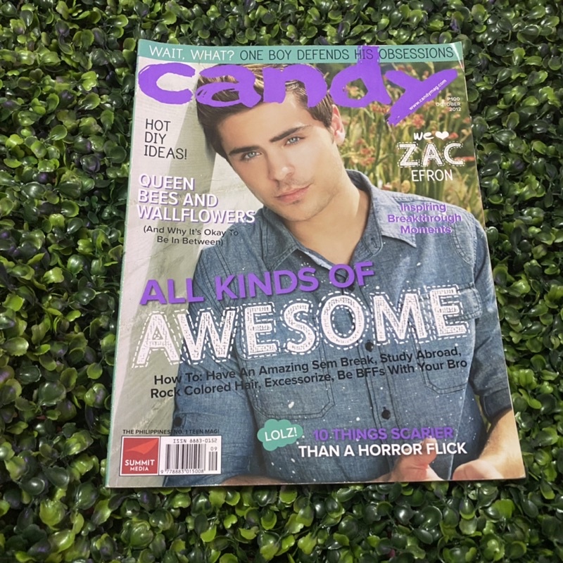 Candy Magazine Zac Efron Cover (October 2012) | Shopee Singapore