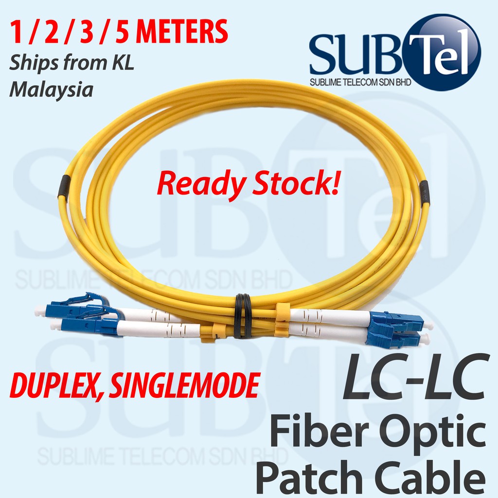 LC-LC Single Mode Duplex Fiber Optic Patch Cord Cable For LAN SFP - 1M ...
