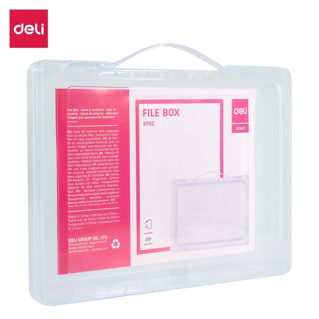Deli A4 Document Box File with Handle 5702 | Shopee Singapore