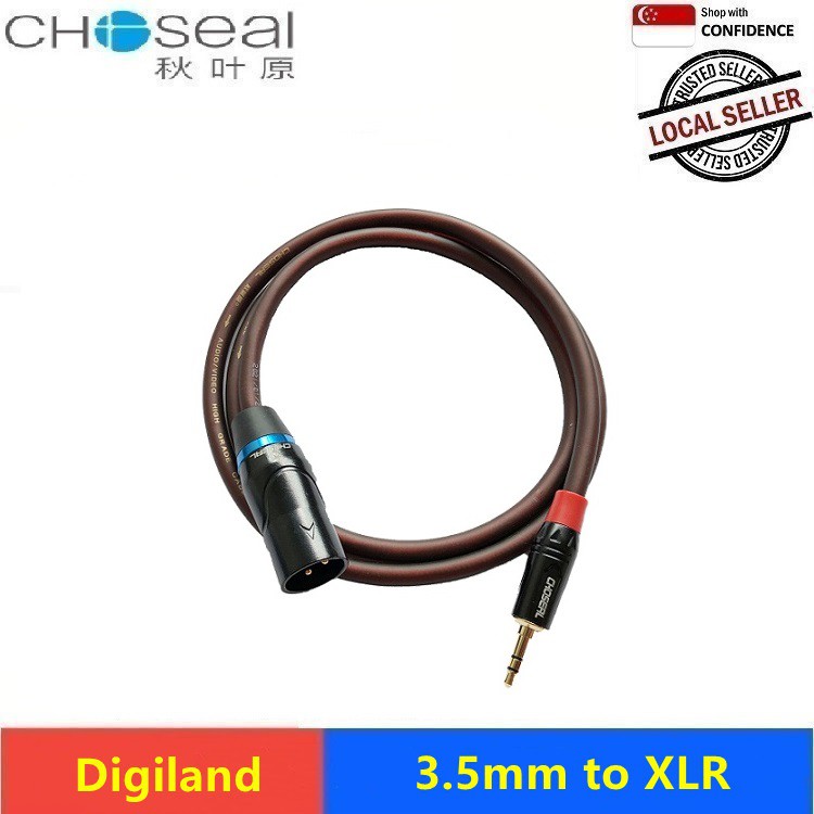 Choseal Audio Cable XLR to 3.5mm cable Male Female 1-10m | Shopee Singapore