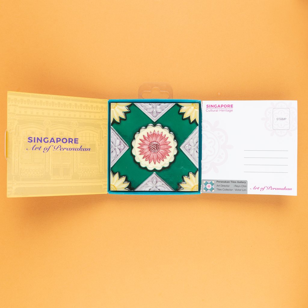Ceramic Peranakan Tile Coaster Singapore Gift Souvenir | Shopee Singapore