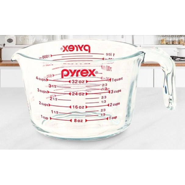 Pyrex Glass Scale Measuring Cup 1L | Shopee Singapore