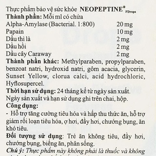 Neopeptine Raptakos oral solution supports digestion (15ml) | Shopee ...