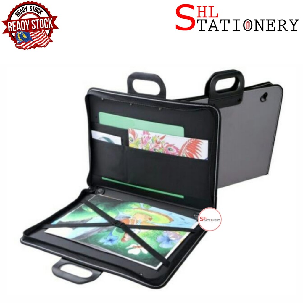 A3 Artist Bag Art Portfolio / Drawing / Drafting Bag Expanding Folder ...