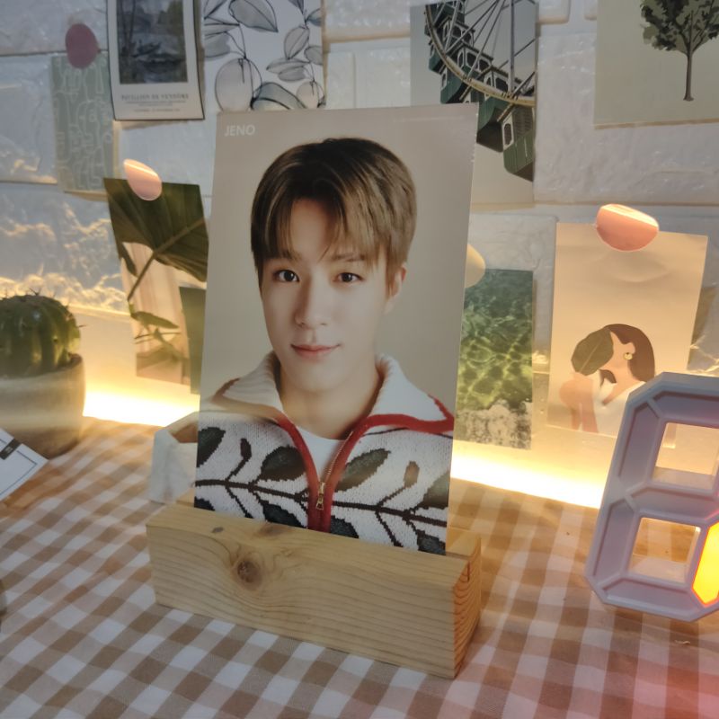 KAYU Wooden acrylic stand, photo postcard stand, acrylic teak wood ...