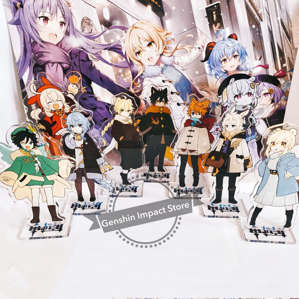 Genshin Impact (Winter) Character standee Model - Zhongli Childe Ganyu ...