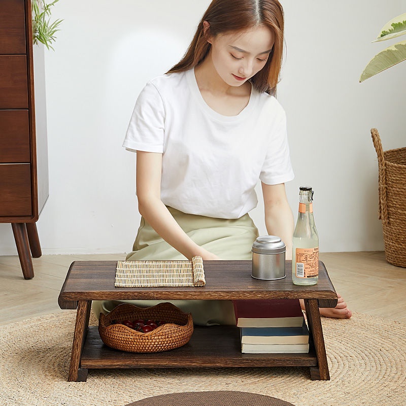 Foldable Table Tea Table Low Table Balcony Floor Table Small Apartment ...