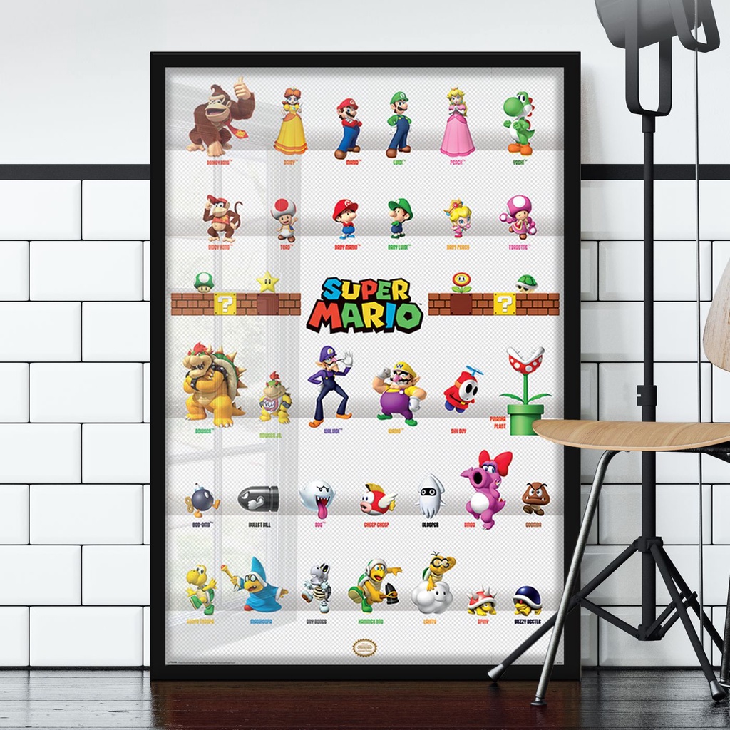 Super Mario - Characters Parade Nintendo Switch Pinup Wall Decoration ...