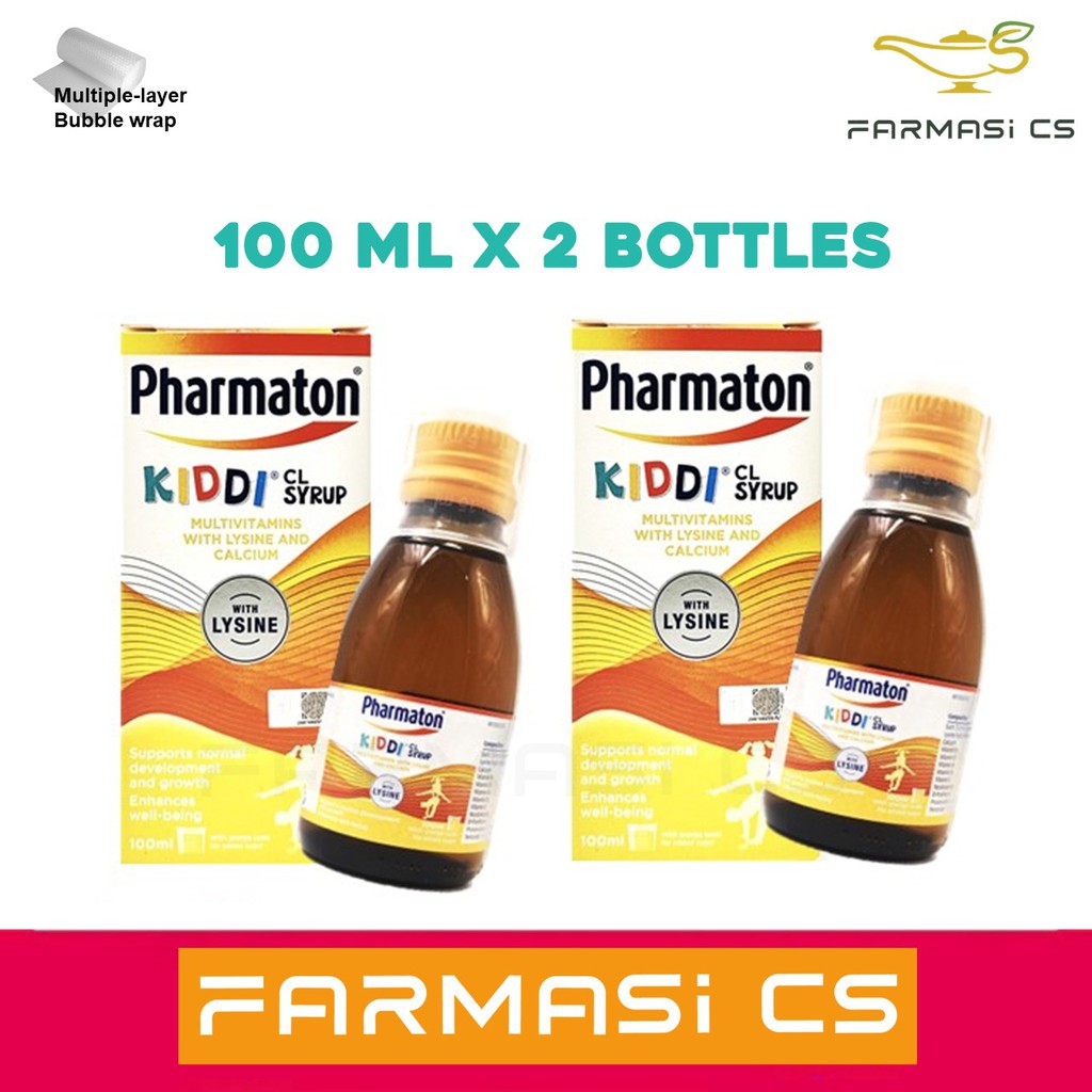 Pharmaton Kiddi CL Syrup 100ml x 2 Bottles (TWIN) EXP:02/2026 ...