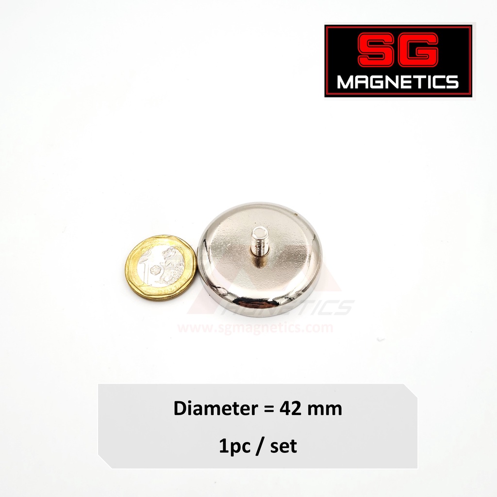 SG Magnets External Thread Pot Magnets - Neodymium screw heavy duty ...