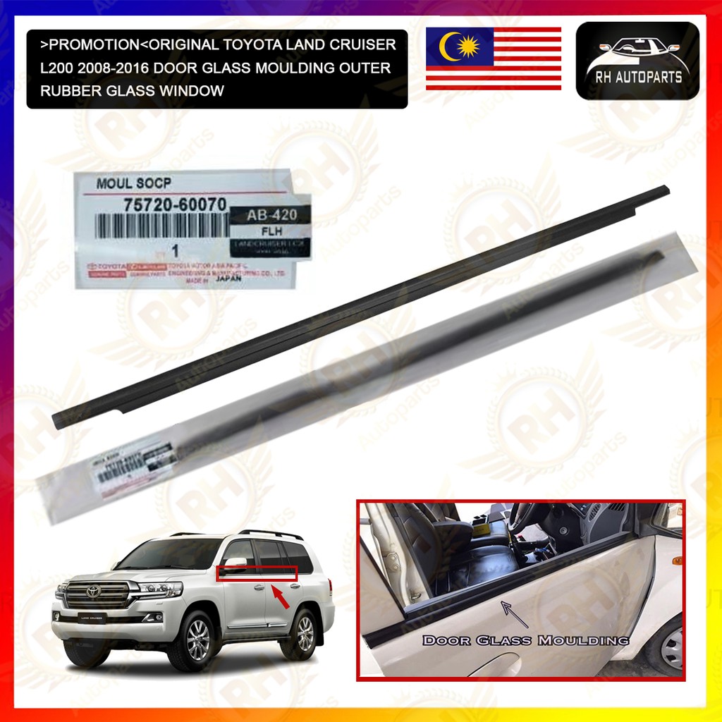 TOYOTA LandCruiser L200 Lexus LX570 2008-2016 DOOR GLASS MOULDING OUTER ...