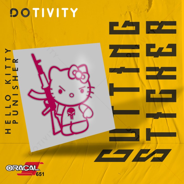 Cutting Sticker HELLO KITTY PUNISHER | Shopee Singapore