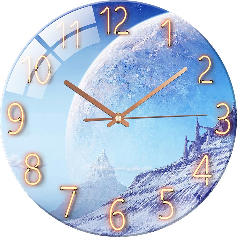 YOUNLITE Clock Living Room, Wall Clock, Home, Silent Bedroom, Quartz ...