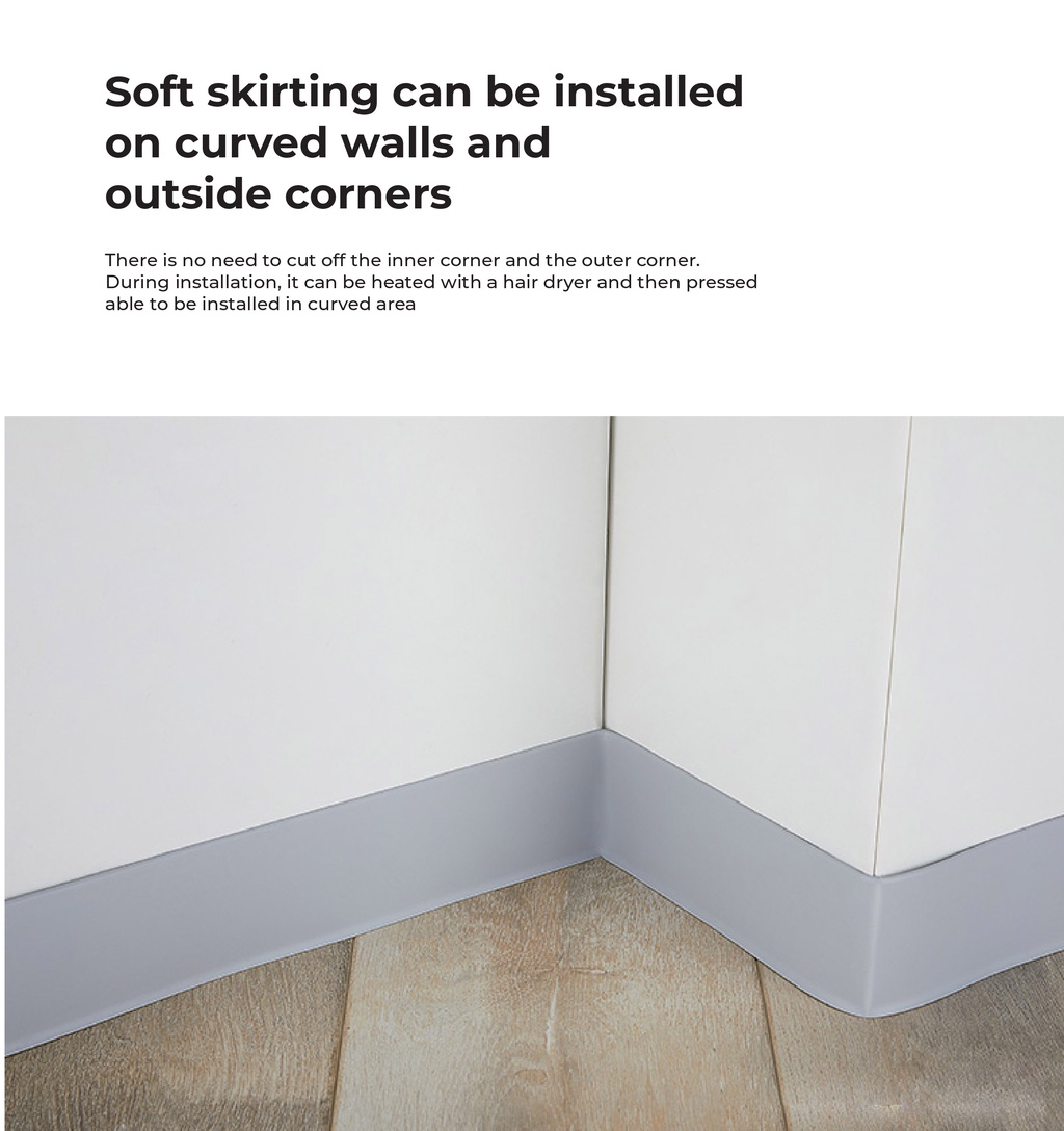 DEKOREA Easy Skirting Baseboard Furniture Decoration Vinyl Flooring ...