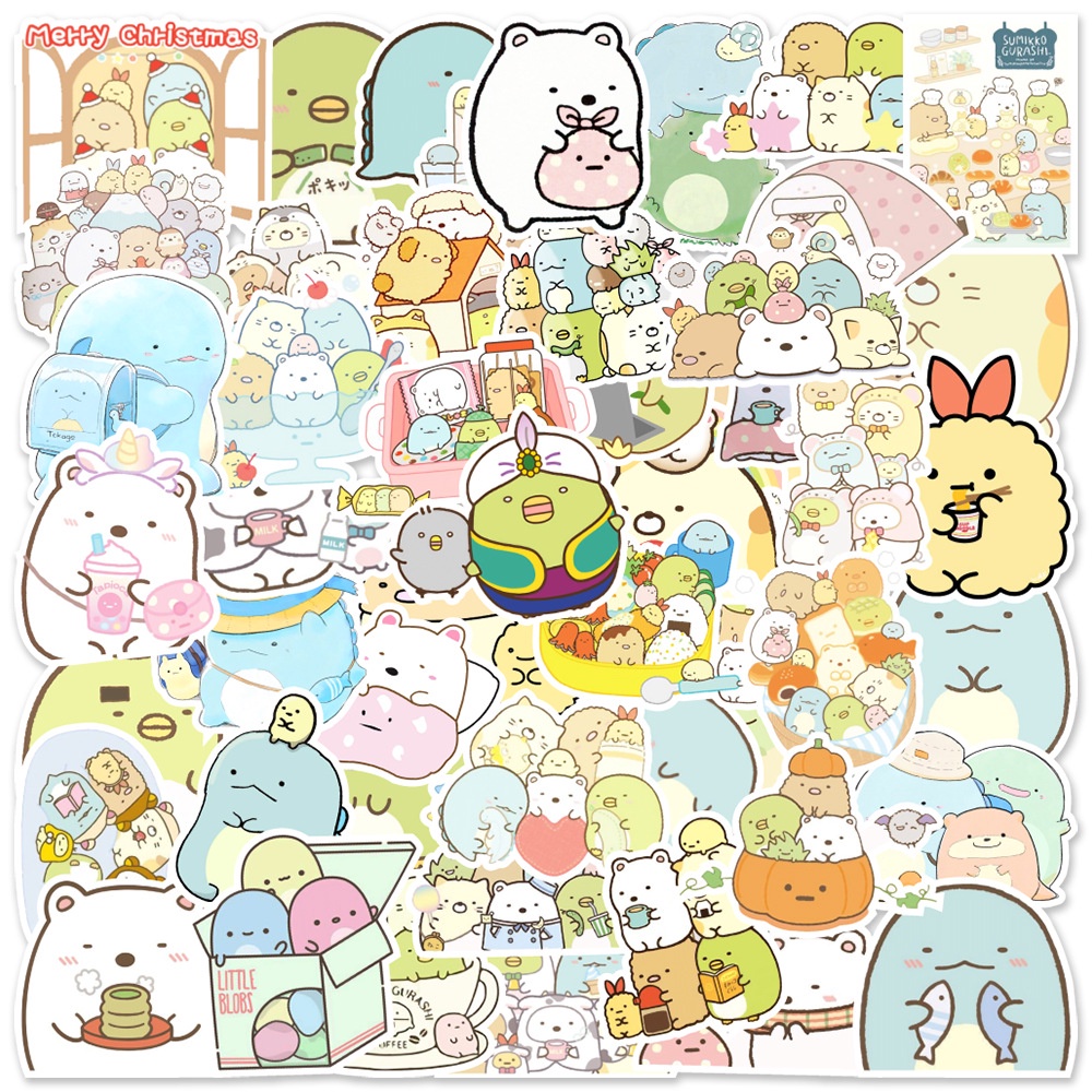 Sumikkogurashi Stickers Cute Cartoon Motorcycle Luggage Refrigerator