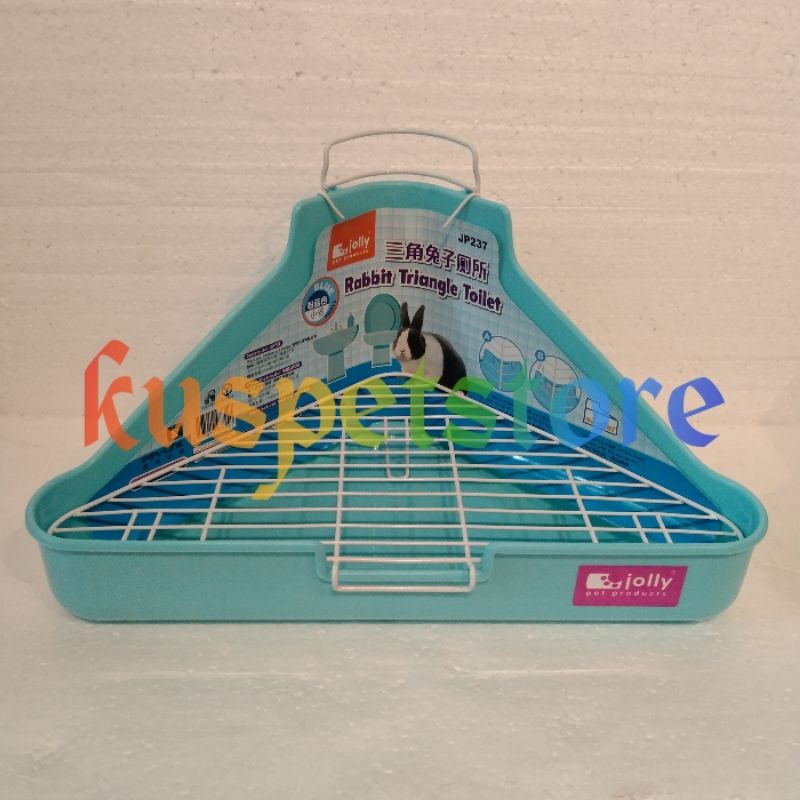 Pet Toilet Rabbit Jolly Rabit Triangle Toilet Jp237 (Blue) | Shopee Singapore