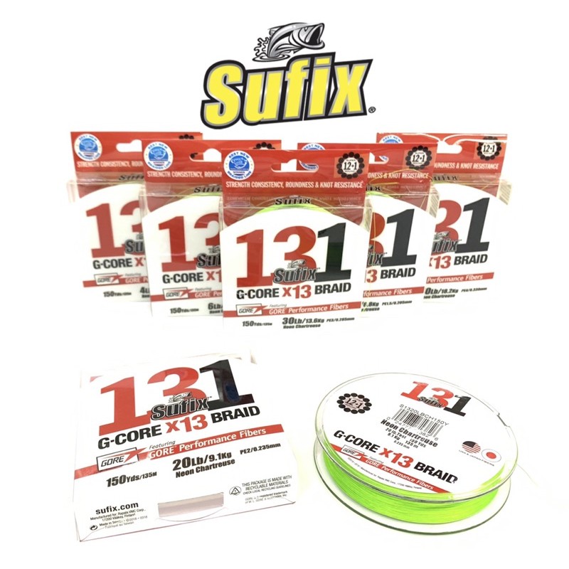 SUFIX 131 G-Core X13 Braid Line 150YDS / 300YDS | Shopee Singapore