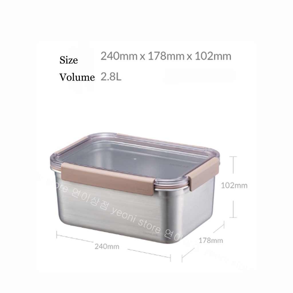 locknlock Lock n Lock stainless steel modular container BPA FREE sten ...
