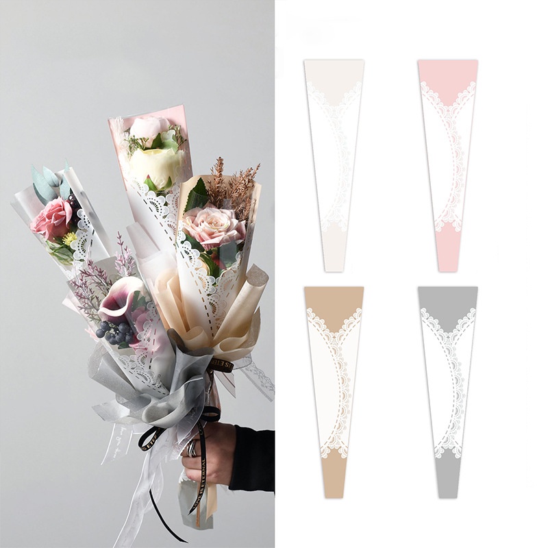 20pcs Single Rose Plastic Package Transparent Flower Bouquet Wrapping ...