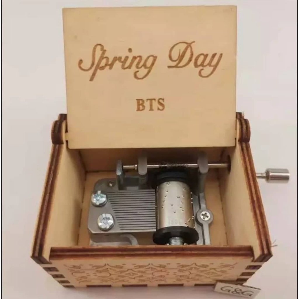 KPOP Merchandise Shop BTS Songs Mini Wooden Music Box | Shopee Singapore