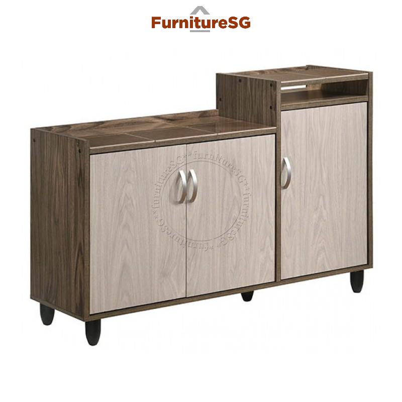 (FurnitureSG) 3 Doors Wooden Kitchen Cabinet | Shopee Singapore