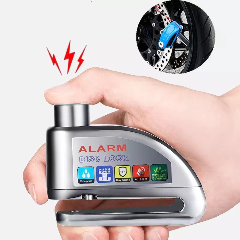 Alarm Disc Lock Perfect Guard Shock Sensor Motorcycle Scooter Bicycle ...