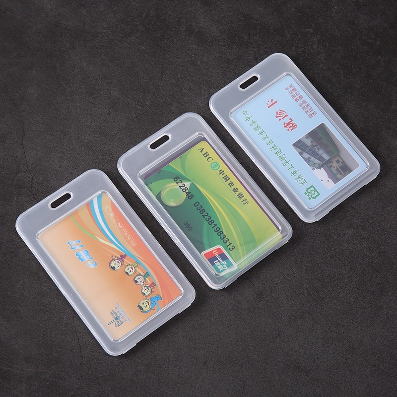 Transparent Card Holder Waterproof Bus Card Cover Student Clamshell Id ...