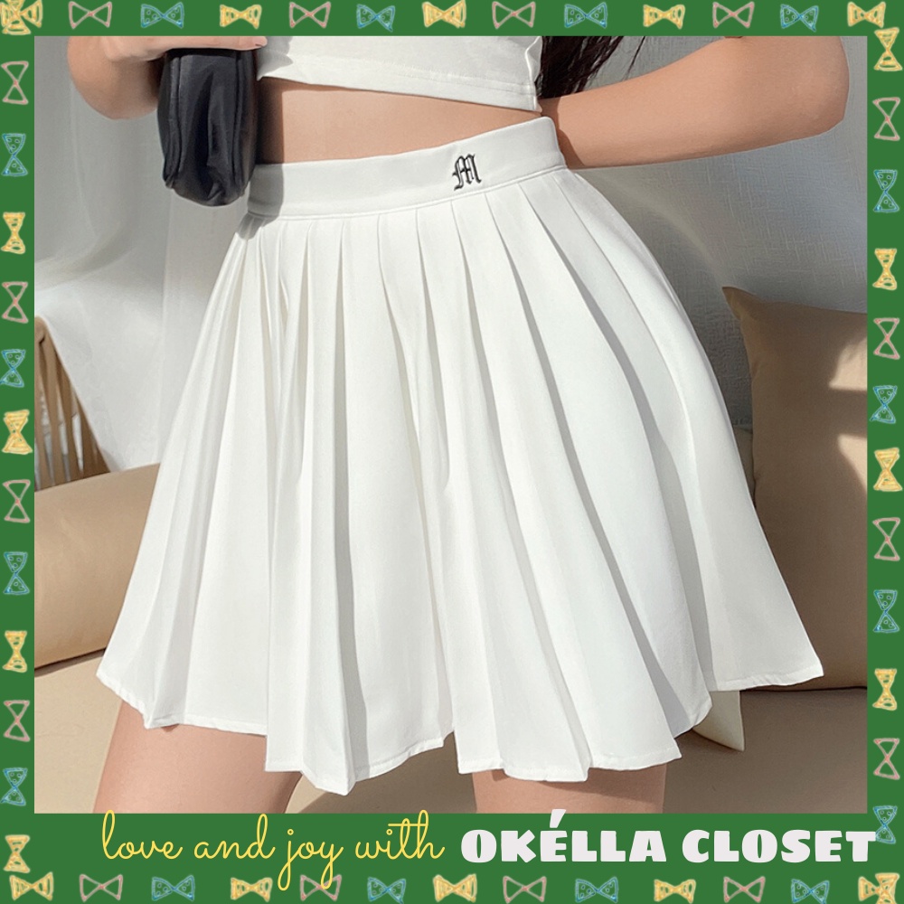 Double-layer pleated skirt, European and American style tennis skirt ...