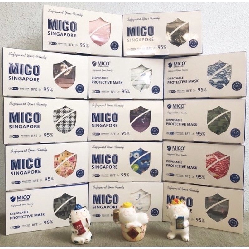[SG BRAND] MICO Adult Mask 3ply Disposable Mask Face Mask 50pcs/box ...