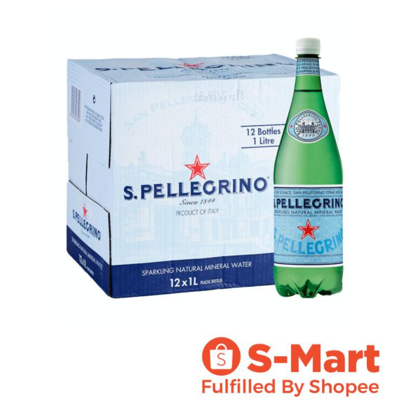 San Pellegrino Sparkling Natural Mineral Water 1L Plastic (Pack of 12) | Shopee Singapore