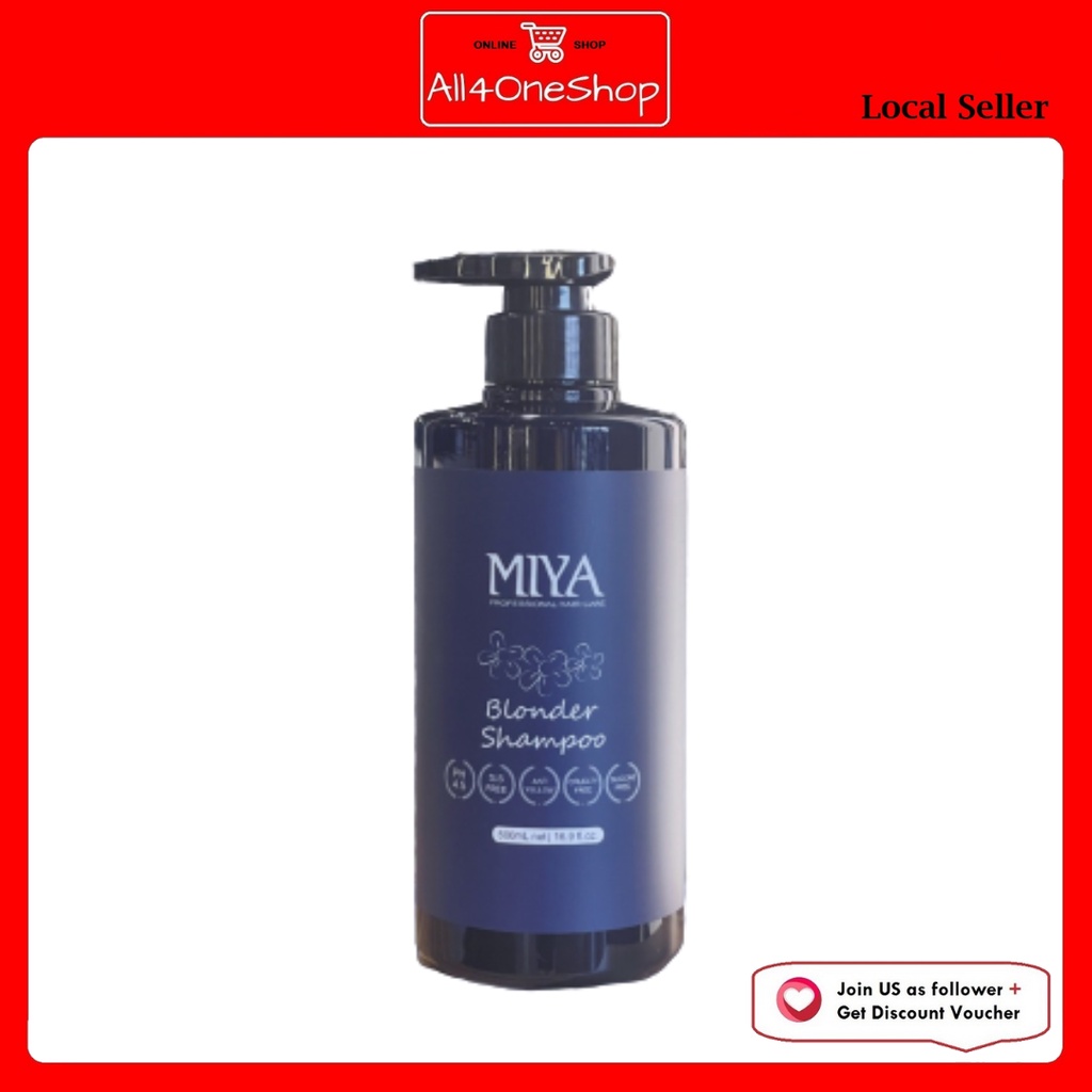 MIYA PROFESSIONAL BLONDER SHAMPOO ANTI YELLOWISH 500ML | Shopee Singapore
