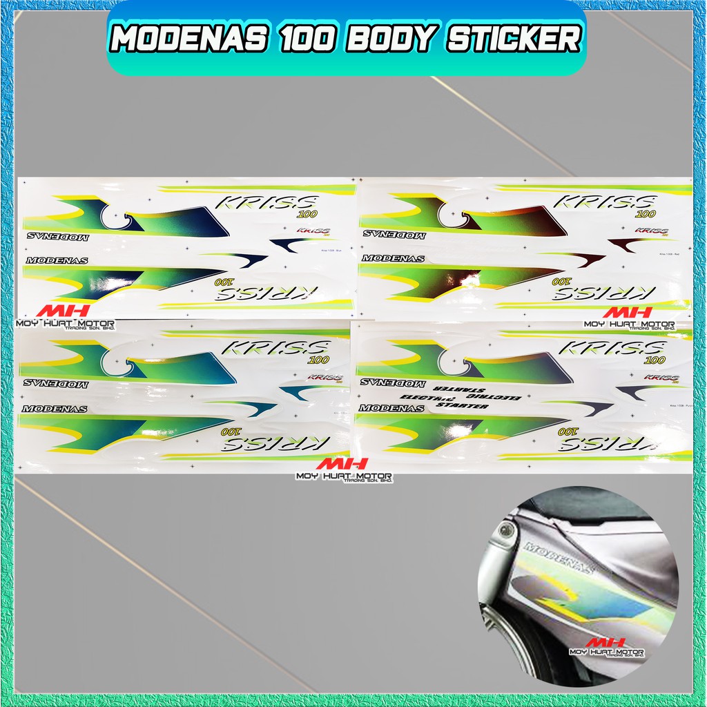 MODENAS KRISS 100 STICKER SET / KRISS100 STICKER SET | Shopee Singapore