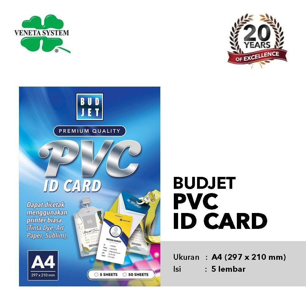 Budjet PVC Paper Instant Id Card Material A4 Contents 5 Sheets/PVC Id ...