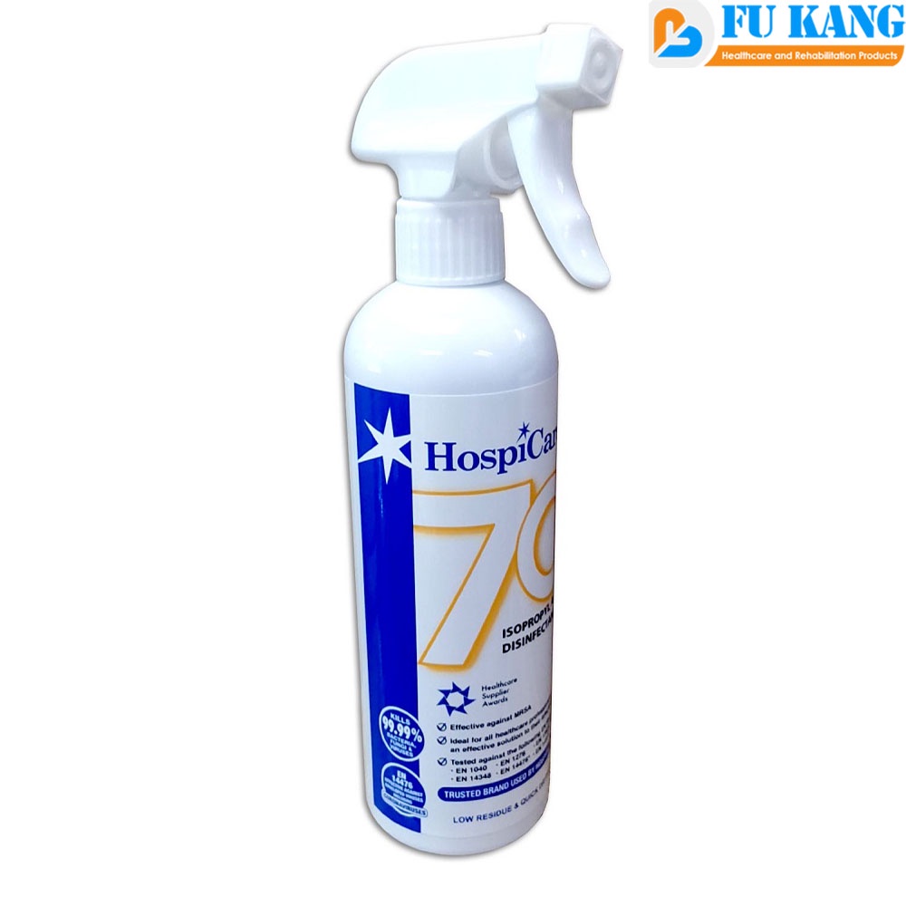 HospiCare 70% IPA Disinfectant Spray 500ml Contain 70% Isopropyl ...