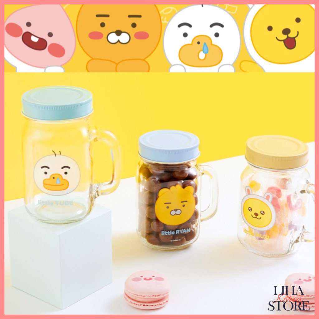 DAISO KOREA X Kakao Friends Glass Ryan Bottle 450ml | Shopee Singapore