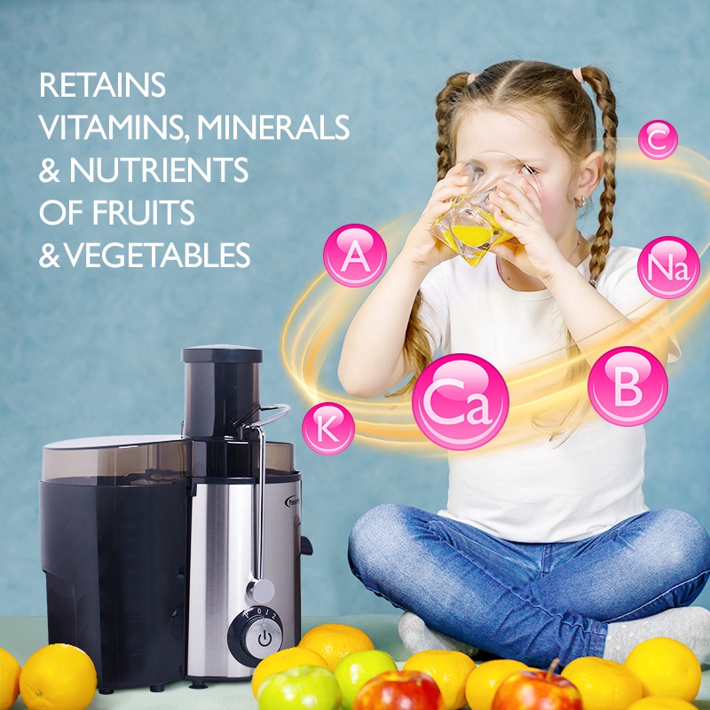 PowerPac Juice Extractor with 2 Speed Stainless Steel Blades (PP3405 ...