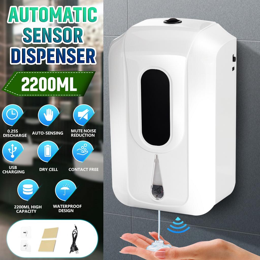 2200ml Automatic Soap Dispenser USB/Battery Charging Wall-mounted Soap ...