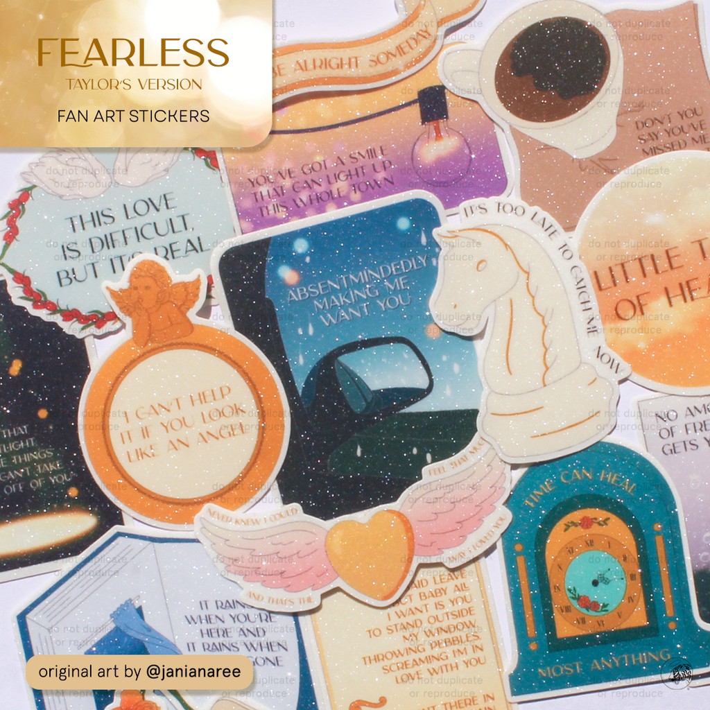 Fearless (Taylor's Version) Vinyl Stickers Taylor Swift Fan Art ...